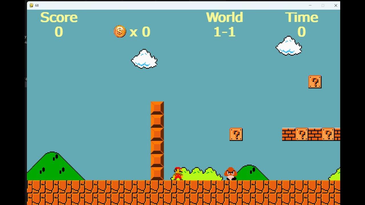 Primer nivel Mario bros python pygame | Parte 15 | clase Textos renderizar marcadores - YouTube