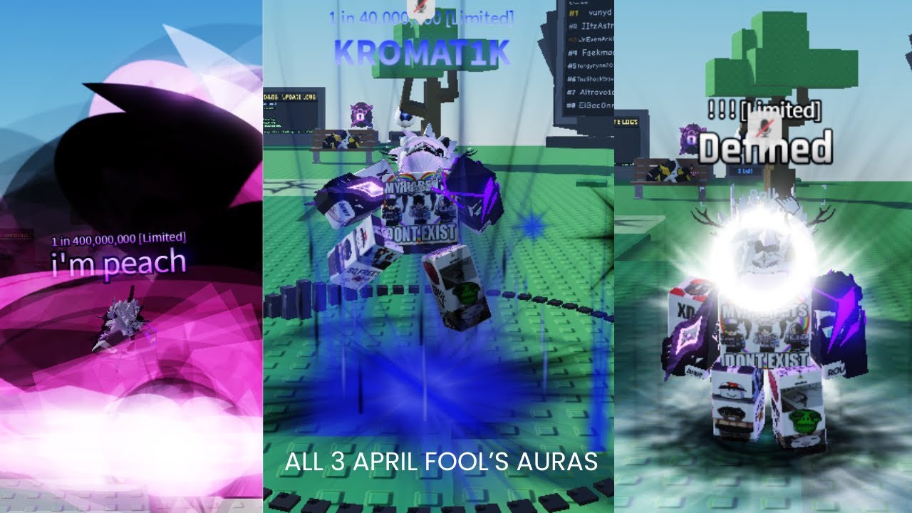 All 3 April Fools Auras In Sol's RNG (Defined, Kromat1k, Im Peach ...