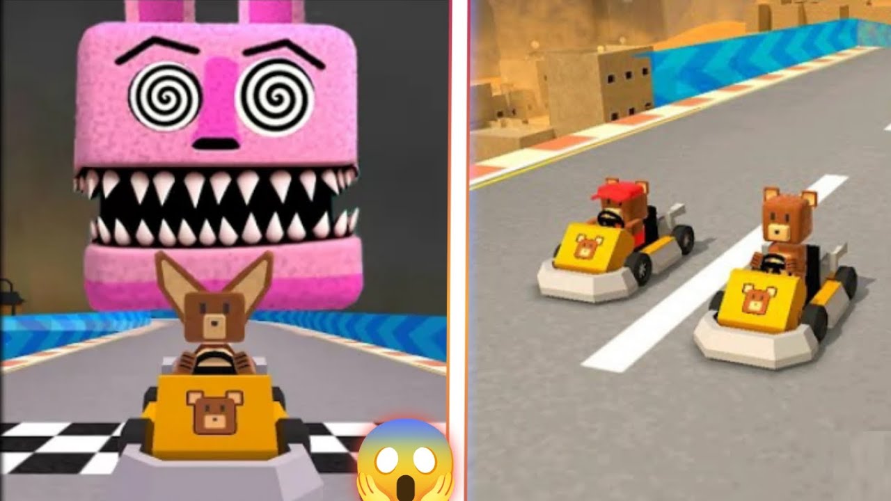 Secret Race Tunnel To Pink Monster & Race With NPCs Bear Village ...