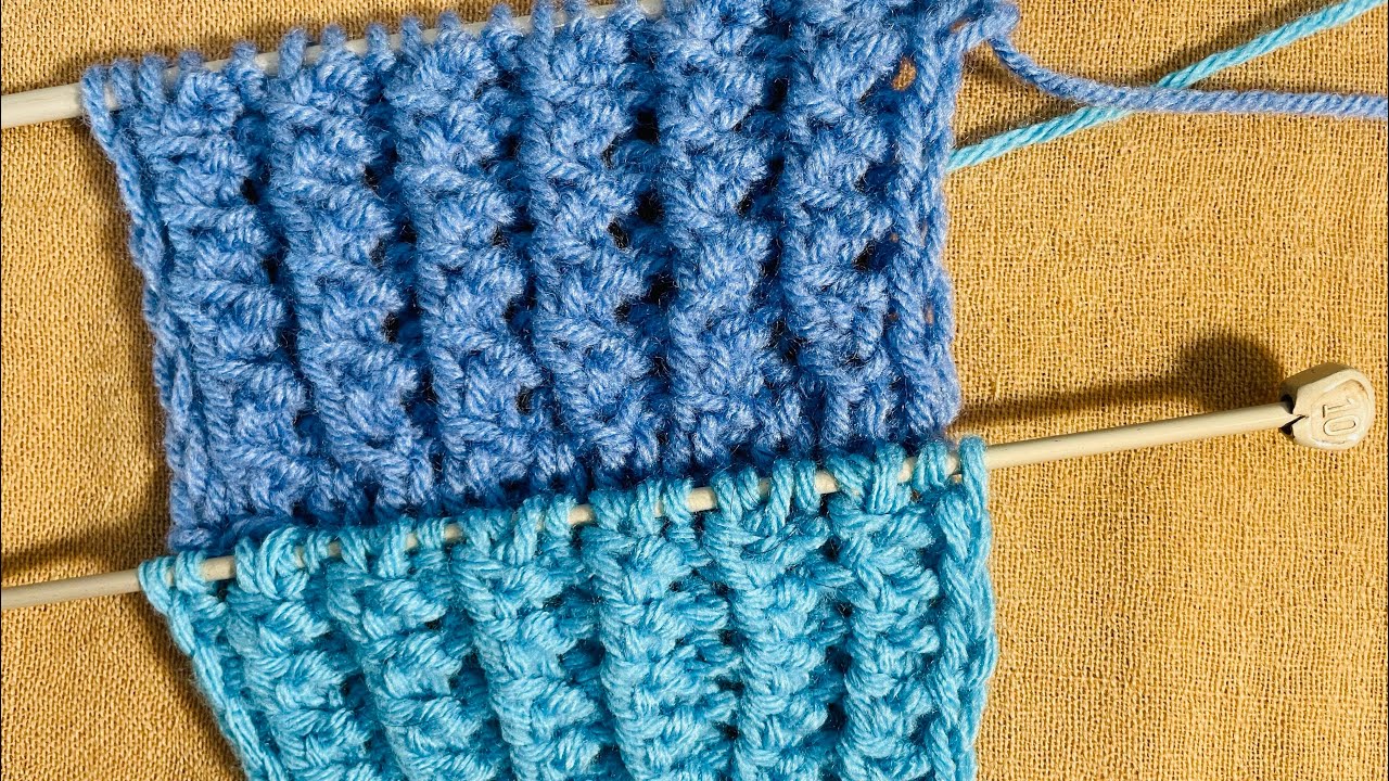 Vertical Rib Two Row Repeat Knitting Pattern For All Projects ...