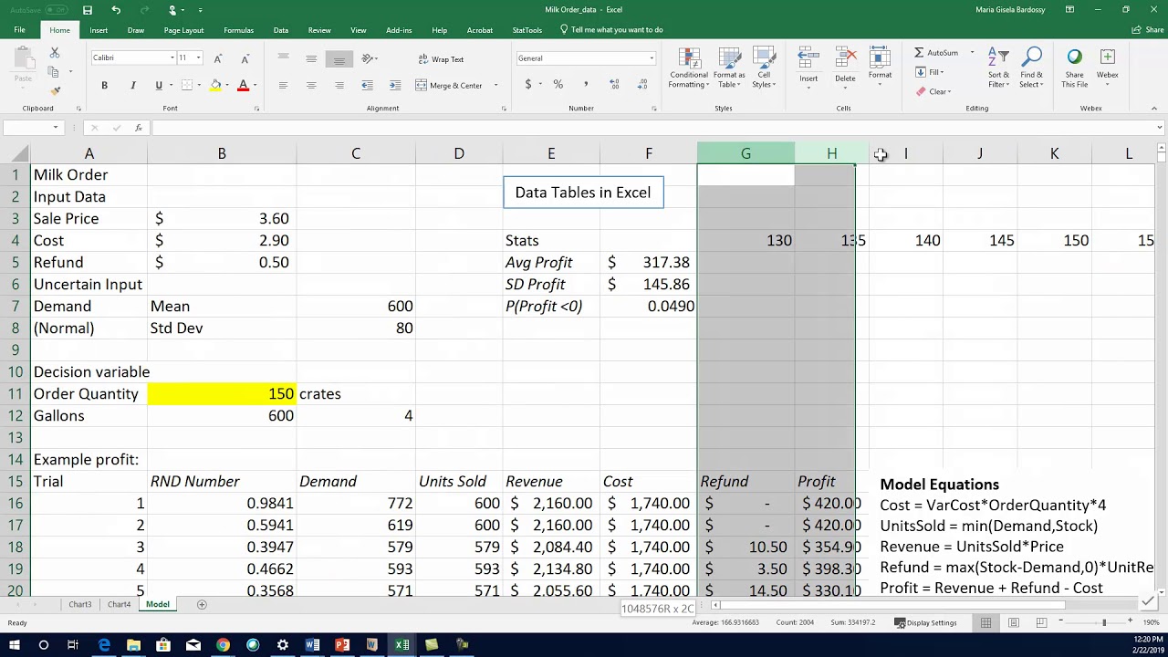 DataTable for Simulation - YouTube