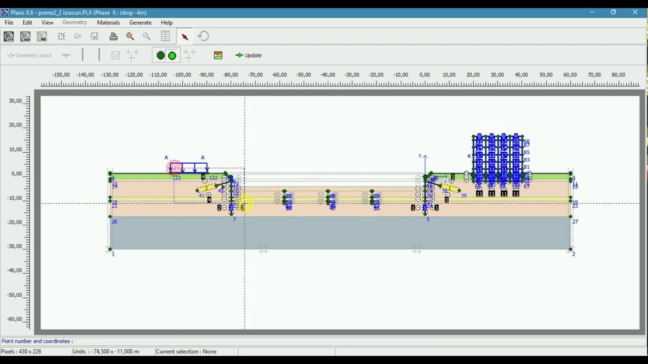 Plaxis 8.6.Groundwater lowering - "Public underground garage Kapucinski ...