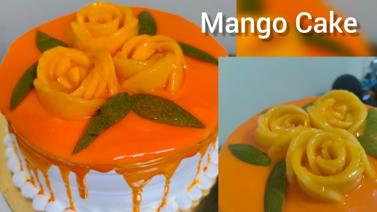 Fresh Mango Cake Design #cake #mangocake #fruitcake ...