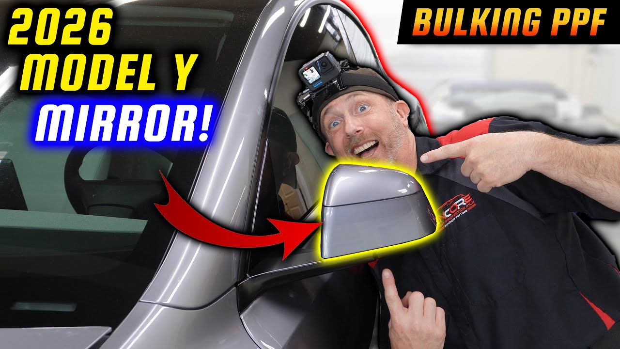 2026 Tesla Model Y Juniper Mirror PPF Installation Paint Protection ...