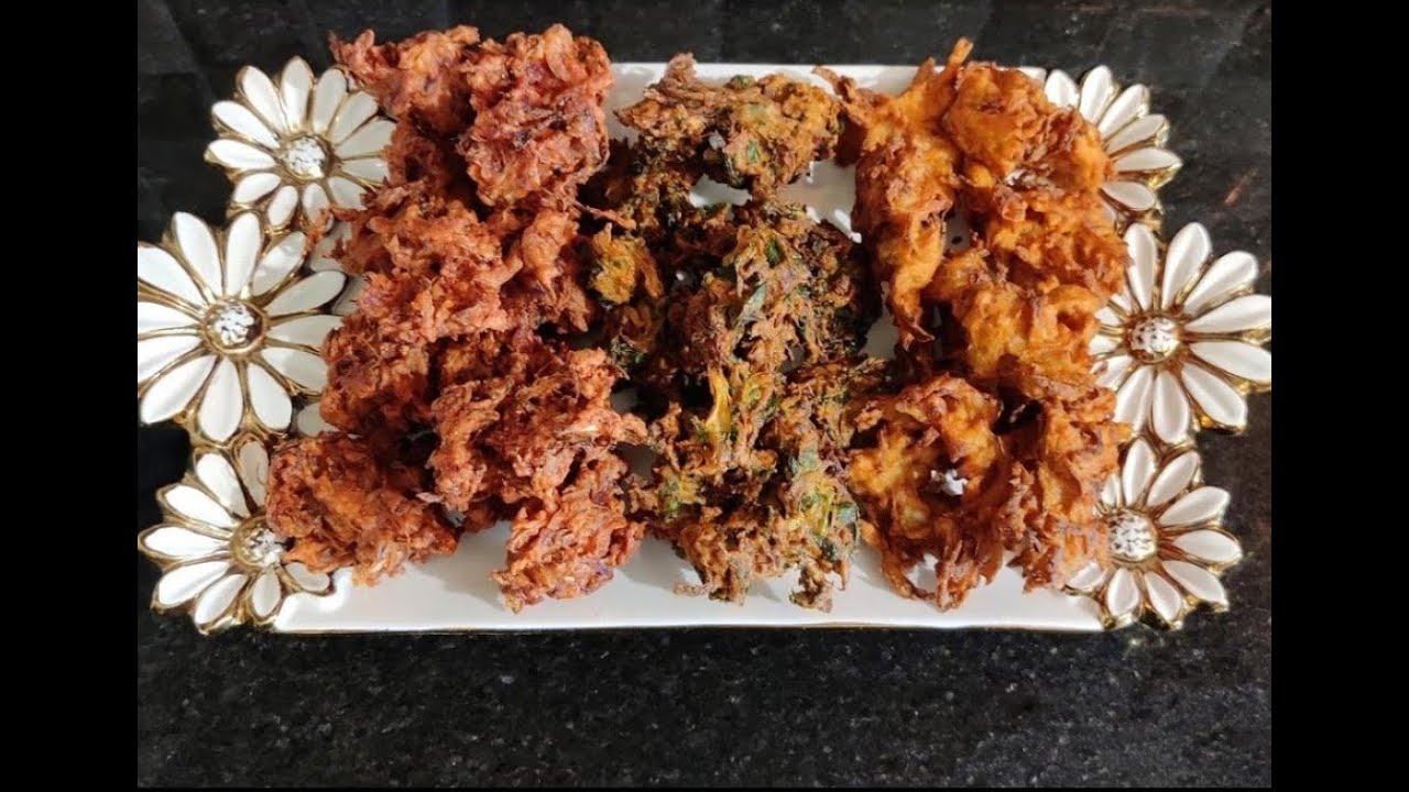RAINBOW PAKODA PLATTER WITH A HEALTHY TWIST / MIX VEGETABLE PAKODA ...
