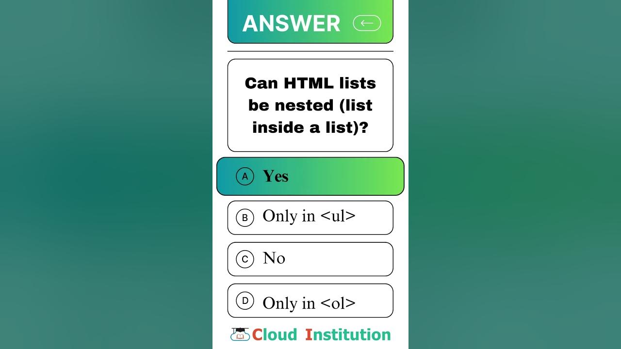 HTML Interview Question and Answer - HTML List - YouTube