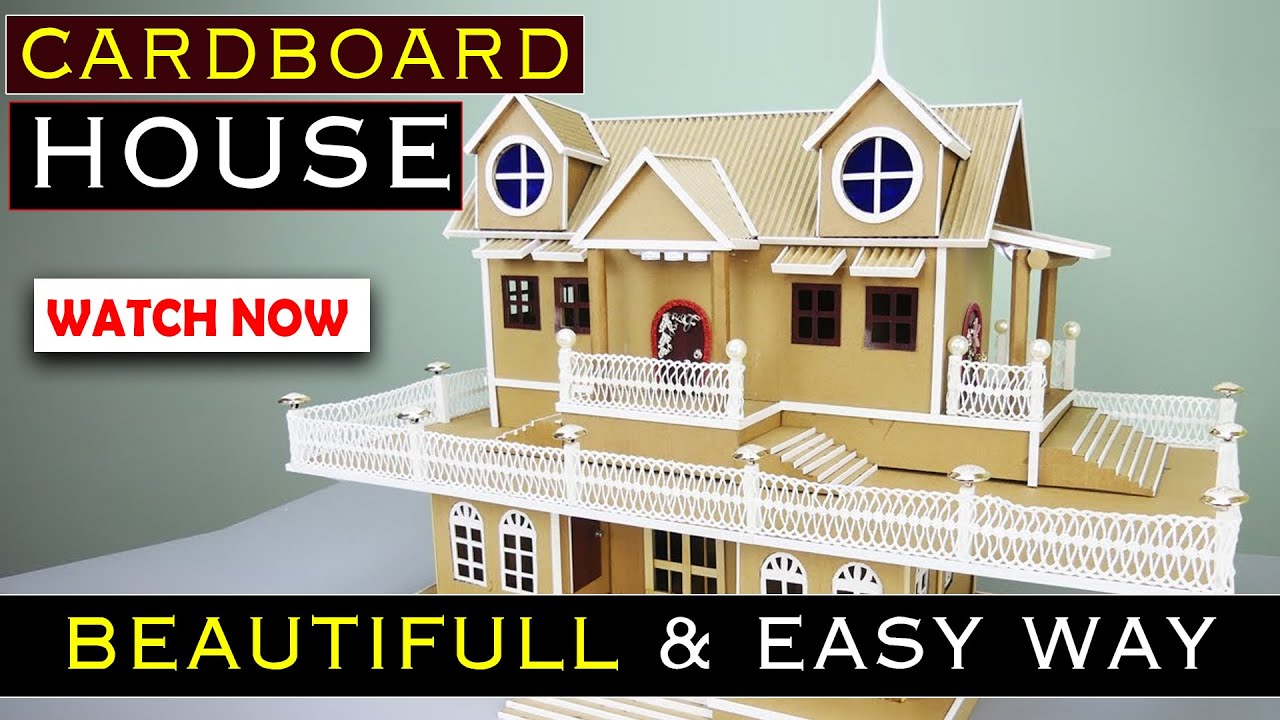 How to make a small cardboard house || - YouTube