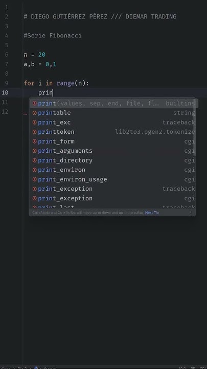 PYTHON para NOVATOS 🚀 Crear Serie Fibonacci #python - YouTube
