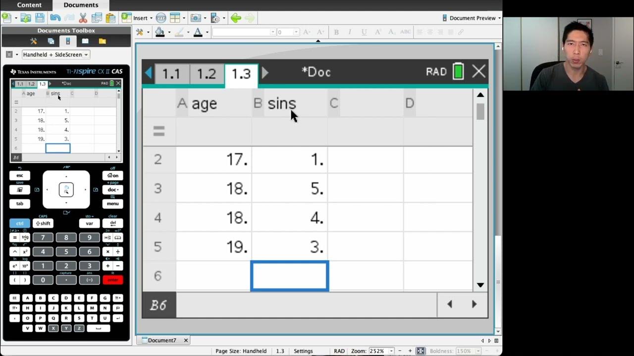 TI Nspire Tutorials: Introduction to the TI Nspire for Stats AP - YouTube