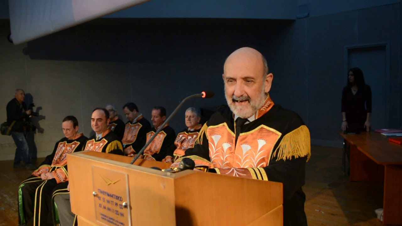 Χαιρετισμός του Πρύτανη του Πολυτεχνείου Κρήτης στην τελετή απονομής ...