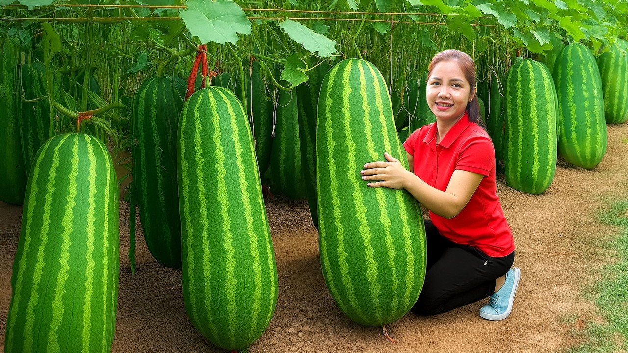 Harvesting 1000+ Fresh Watermelon Goes To Market Sell, Weeding the ...