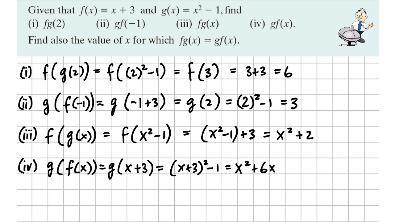Functions LCHL eg. 2.1 - YouTube
