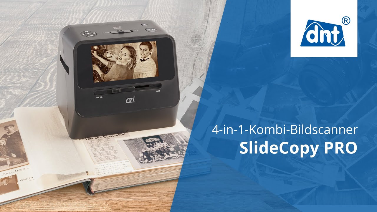 dnt 4-in-1 Kombi-Bildscanner SlideCopy PRO (DNT000015) - YouTube