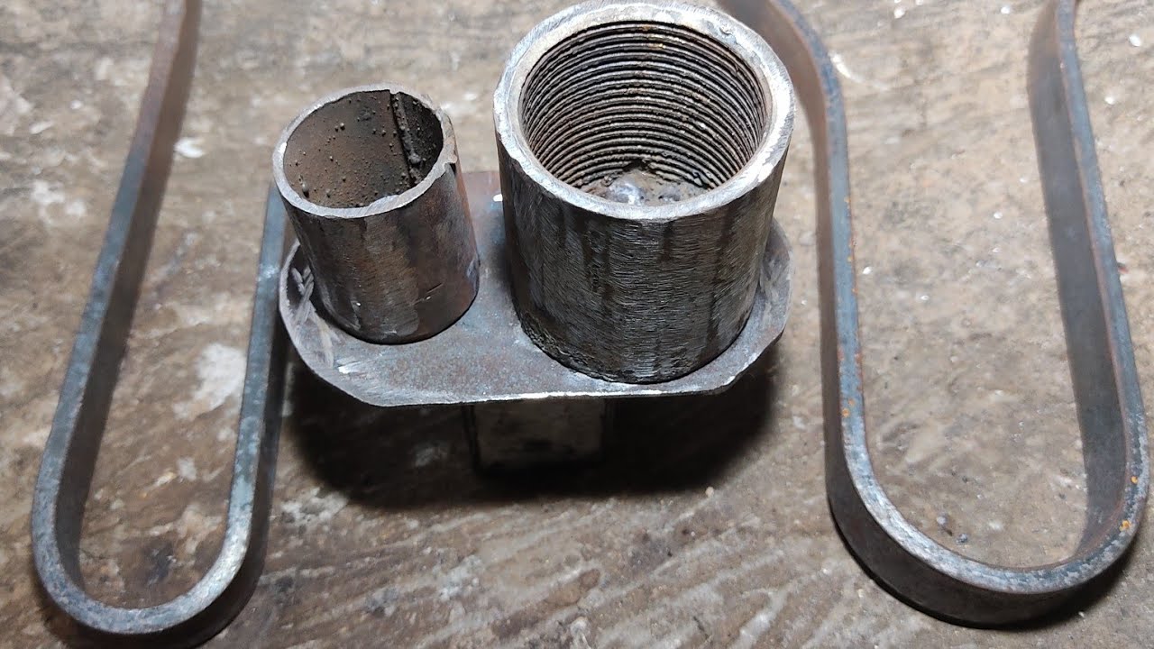 New flat bar bending tools /flat bar bending die making / new trick flat bar half round bending ...