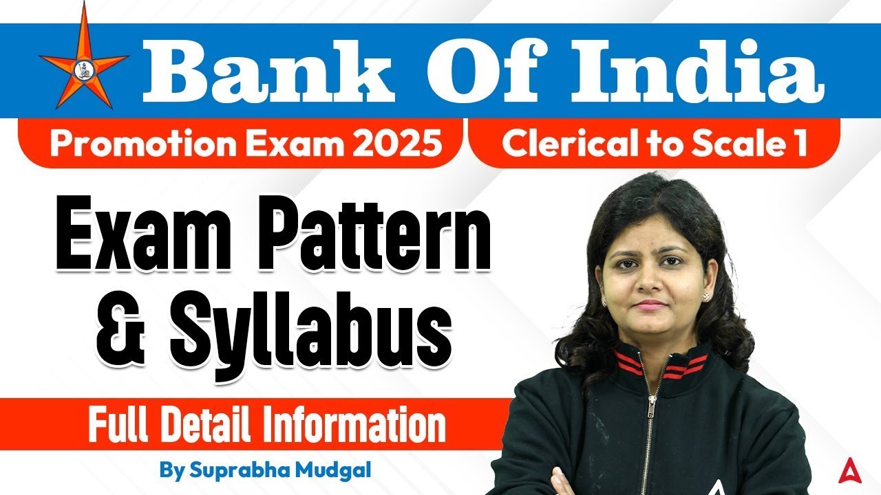 Bank of India Promotion Exam 2025 | Clerical to Scale 1 Exam Pattern ...