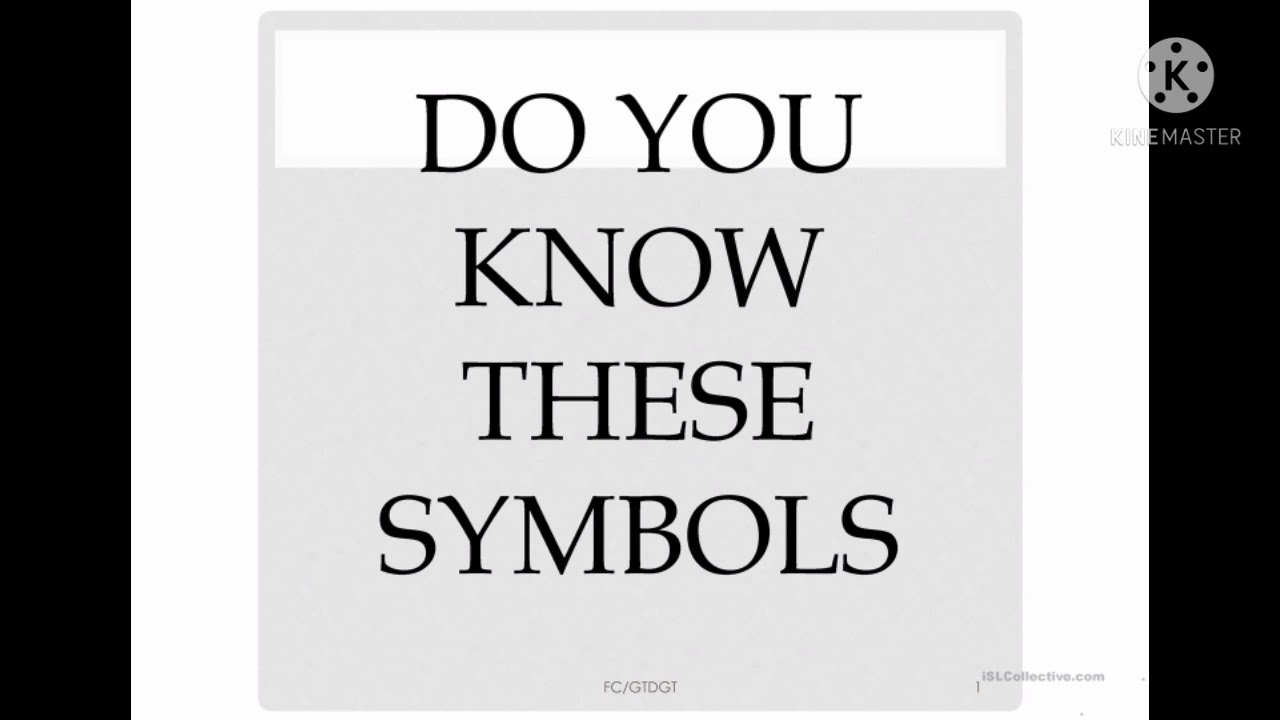 Know The Name Of Common Symbols YouTube know-the-name-of-common-symbols-youtube
