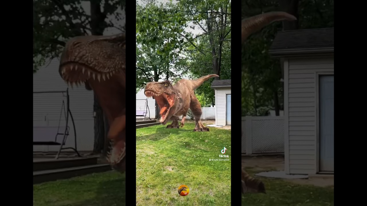 T. Rex eating his lunch for the day. - YouTube