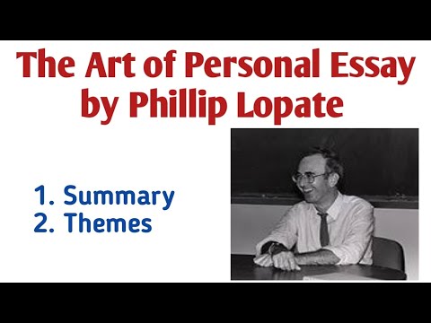 The Art of Personal Essay by Phillip Lopate| The Art of Personal Essay ...