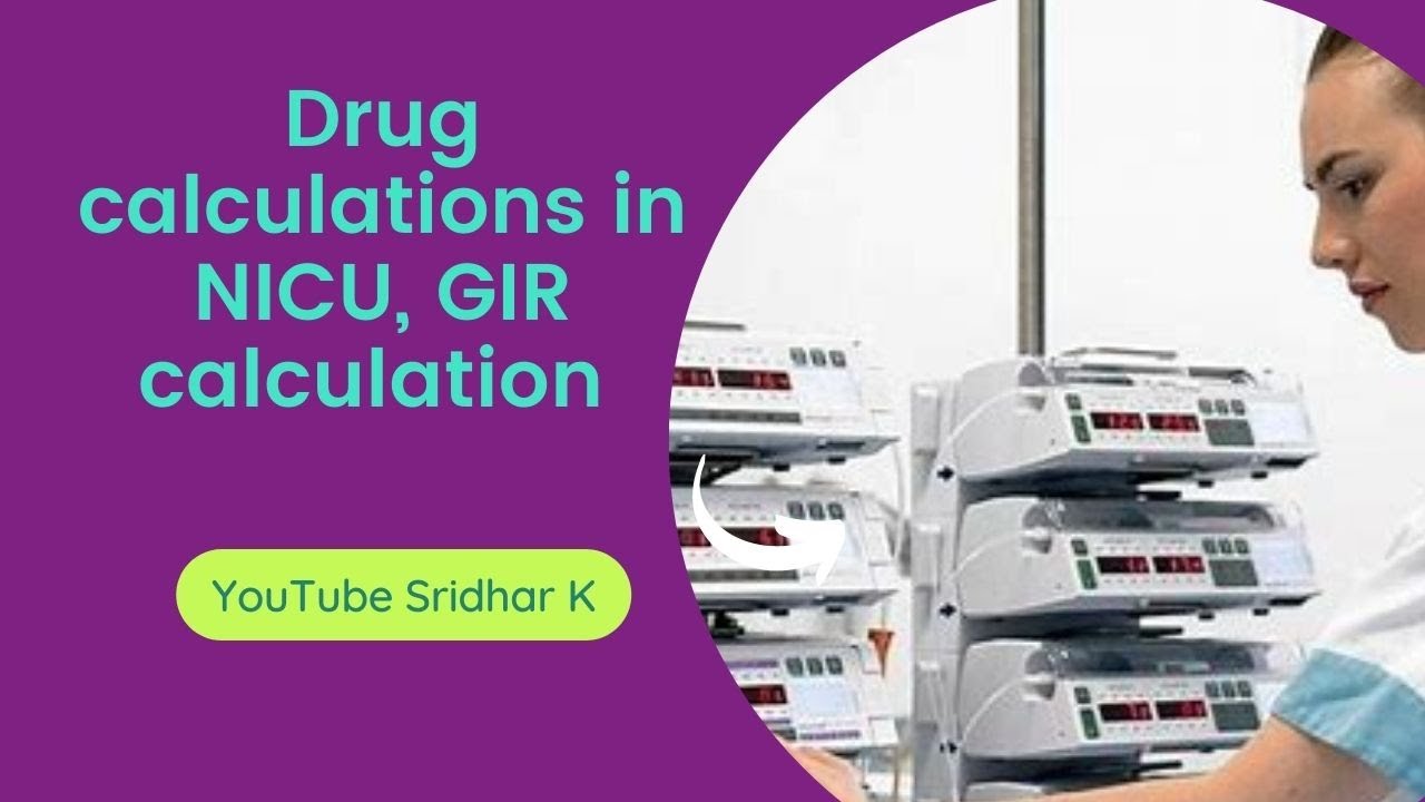 For medics-drug calculation in NICU, calculation of Glucose infusion ...