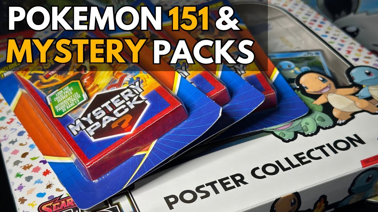 Opening MJ Holdings Mystery Packs & Pokemon 151 Poster Collection Box ...