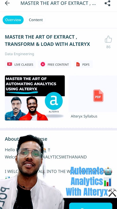 Master Extract, Transform & Load | ETL | Alteryx | New Course | Live | #dataengineer | #etl ...