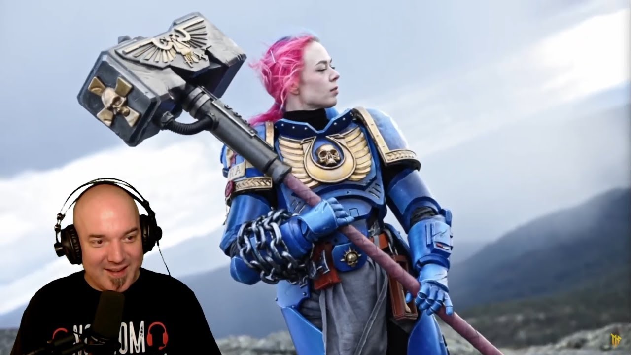 HOT GIRL makes SPACE MARINE ARMOR | DG REACTS to NERDFORGE - YouTube