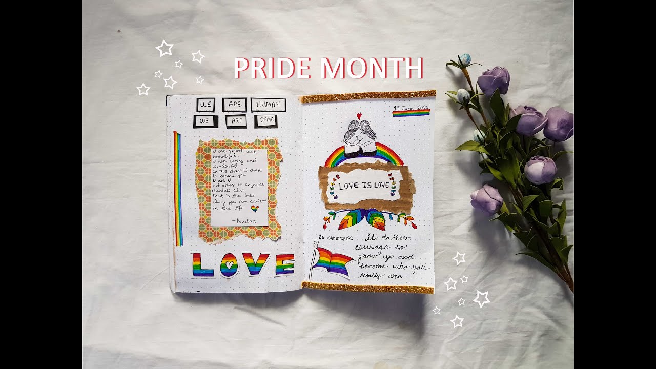 Art journal with me PRIDE MONTH 2020 🏳️‍🌈 | Be proud of who you are ...
