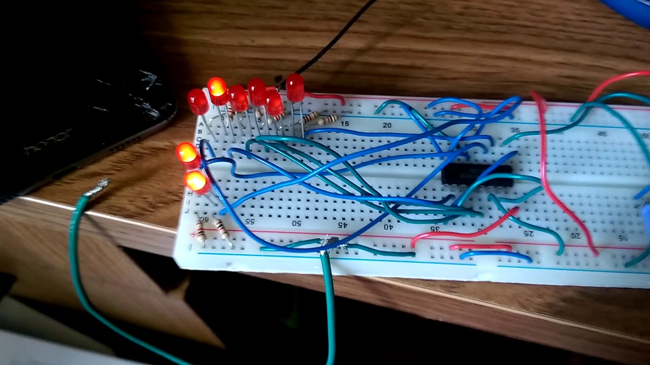 Cd4015be shift register. - YouTube