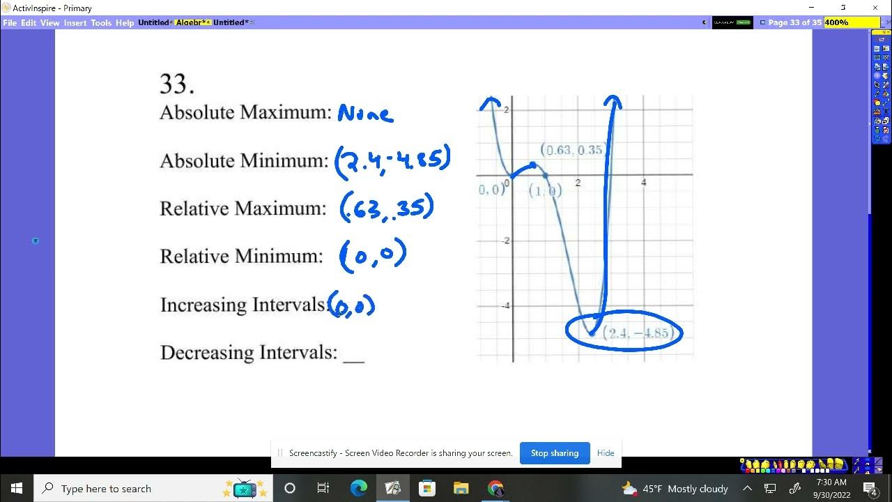 Algebra 2 Chapter 2 Practice Test #33 - YouTube