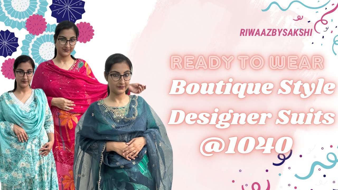 Boutique Style Designer Suits 😍| 2000 wale sirf ₹1040 mein | Orders ☎️ ...