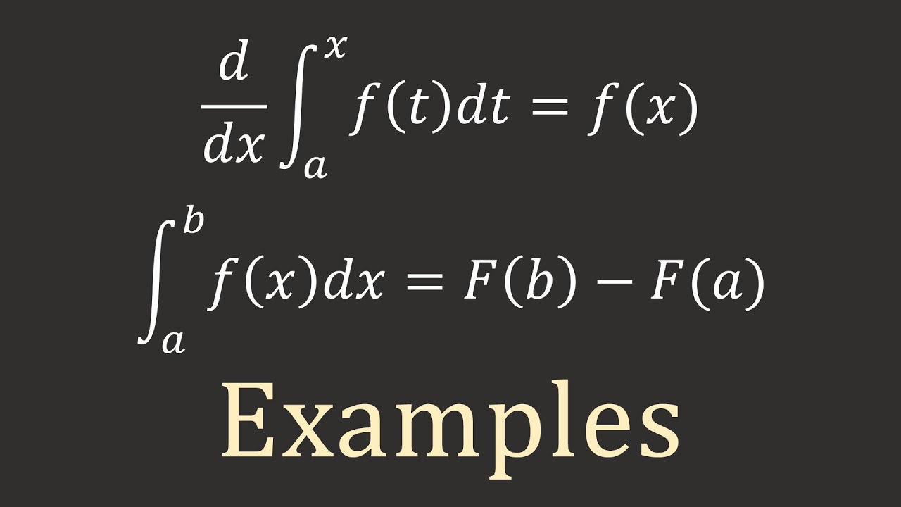 Calculus I: Fundamental theorem of calculus (Examples) - YouTube