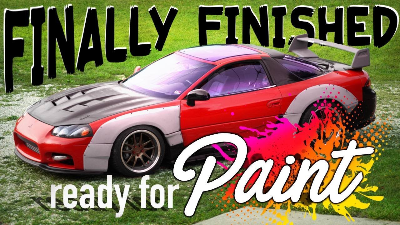 Widebody 3000gt VR4 is finally ready for paint. AeroCatch hood pin ...