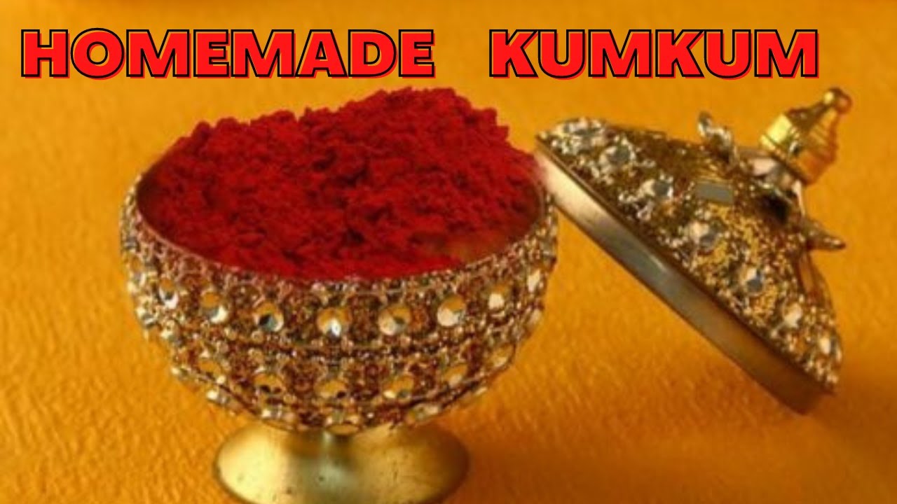 Home made kumkum/Natural kumkum/How to make kumkum powder at home ...