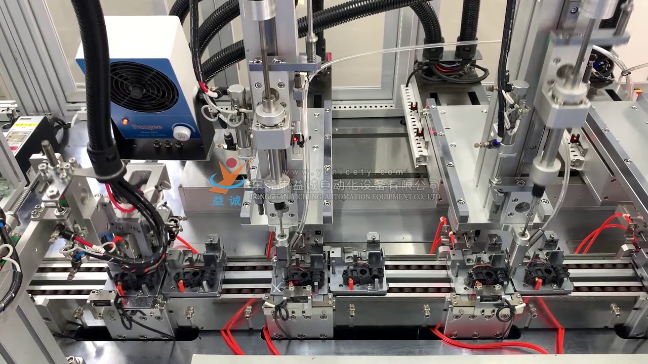 Lighting module automatic assembly line - YouTube