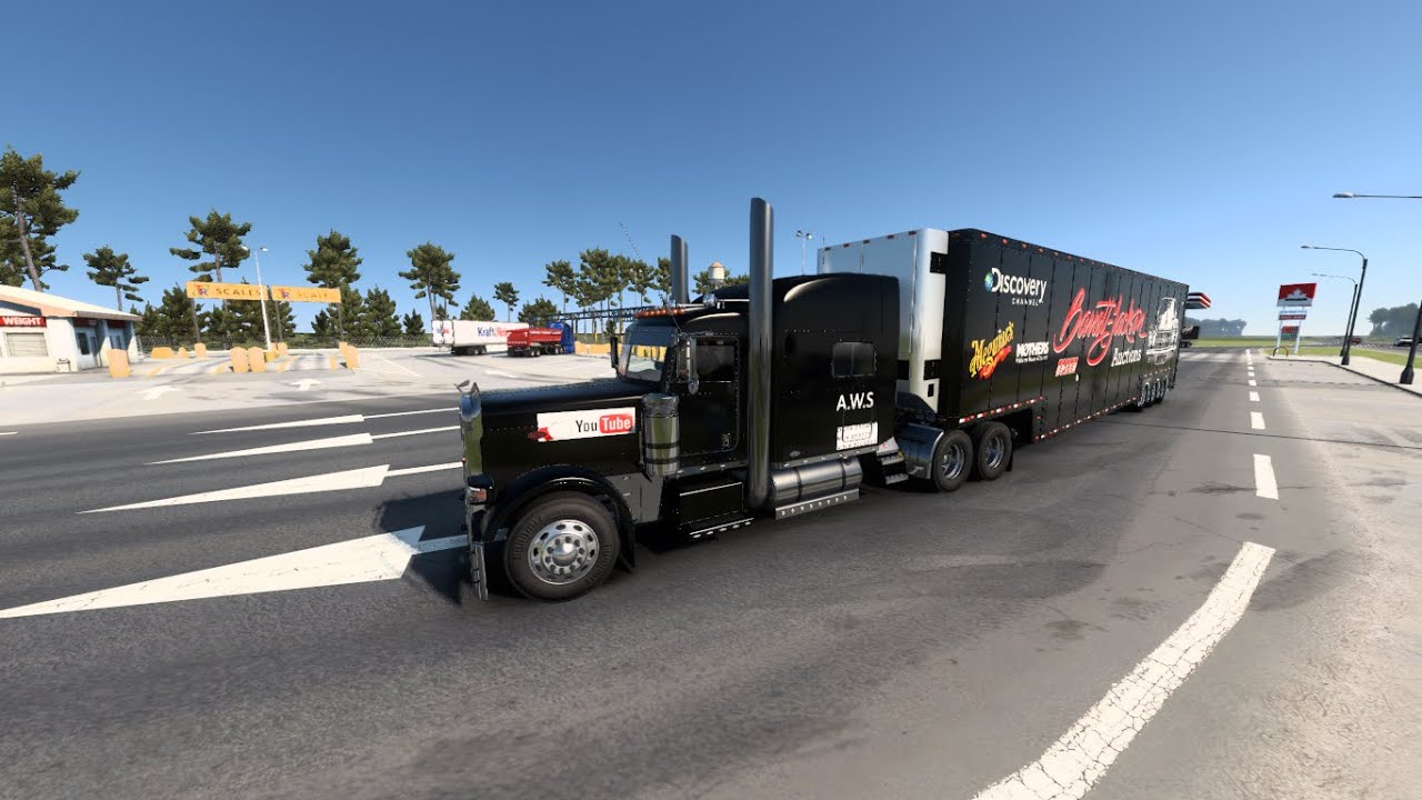 Peterbilt 389 (Transporting a 1947 pickup) ATS 4K Gameplay - YouTube