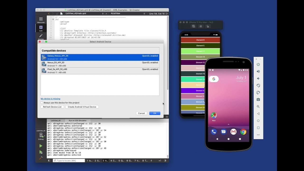 Qt/QML for iOS/Android: Draggable ListView items - YouTube