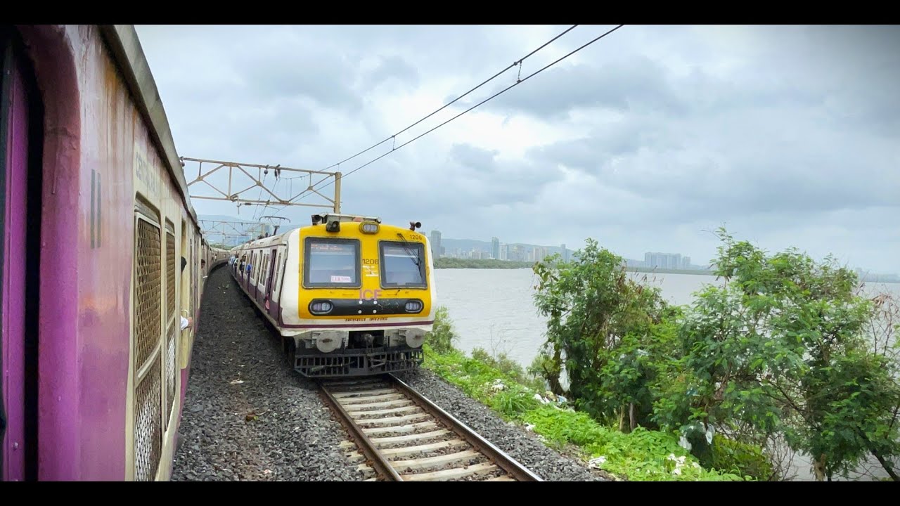 Siemens EMU Ride on Vashi Bridge -- Cool Acceleration and Braking ...