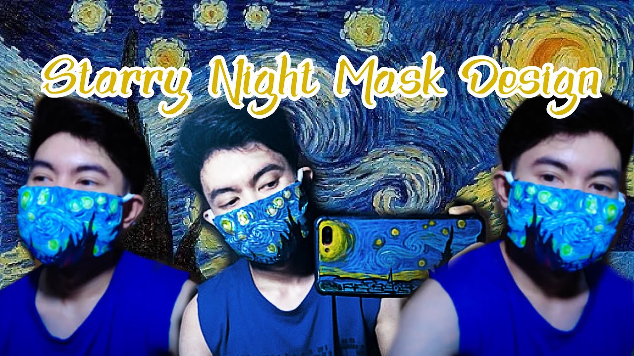 Designing Face Mask | Starry Night Design - YouTube