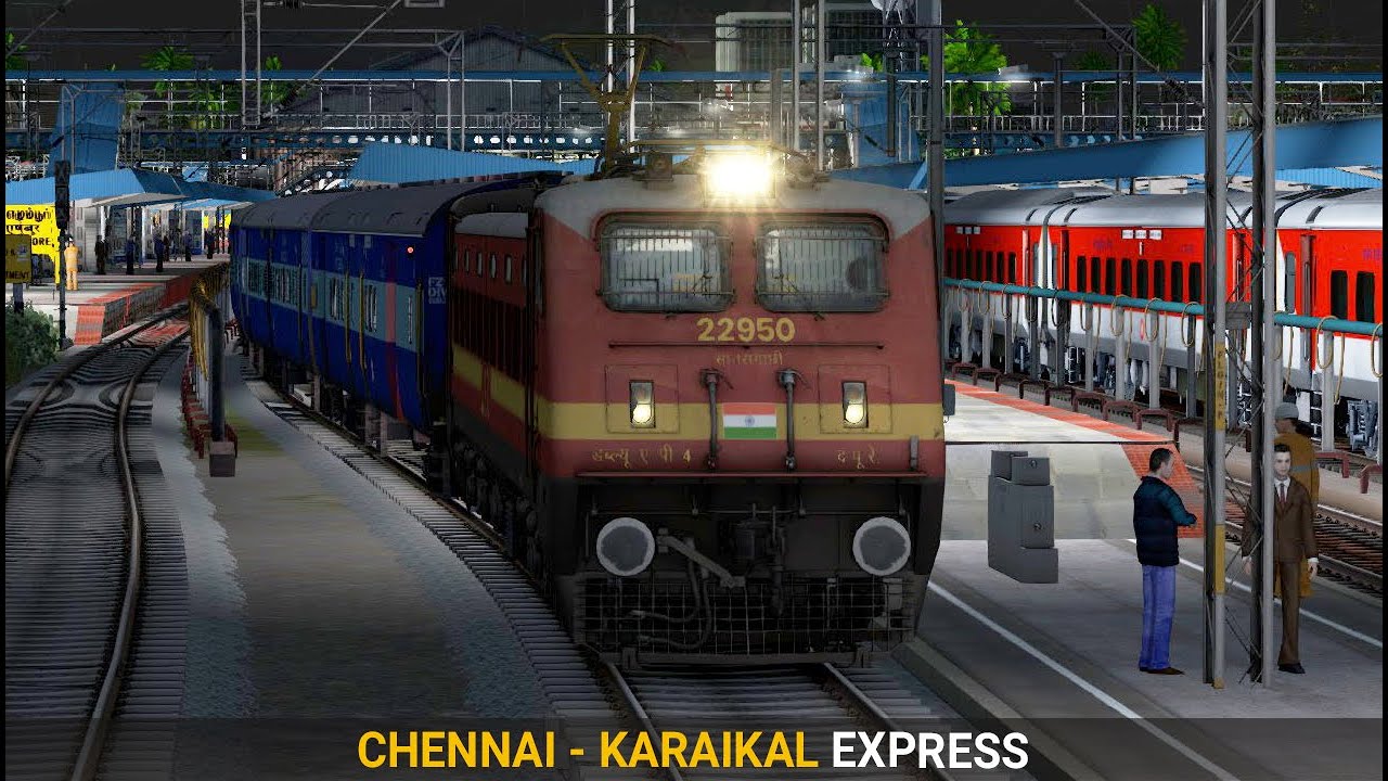 16175 Chennai - Karaikal Express | Train Simulator | Indian Train ...