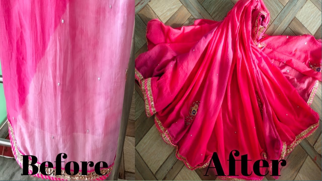 Dye old saree at home// Bored with the old saree then chenge your saree ...