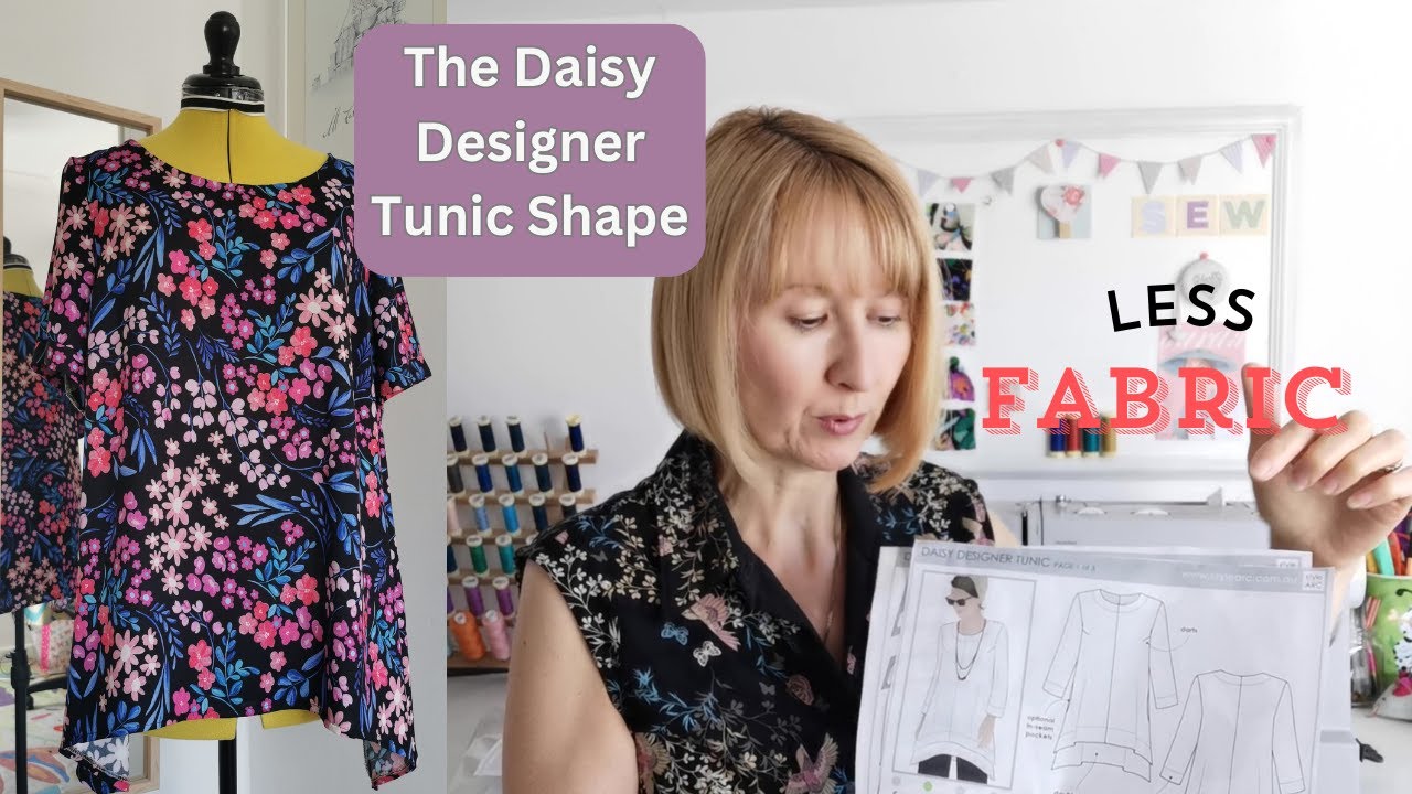 Make The Daisy Tunic Shape, with Less Fabric - YouTube