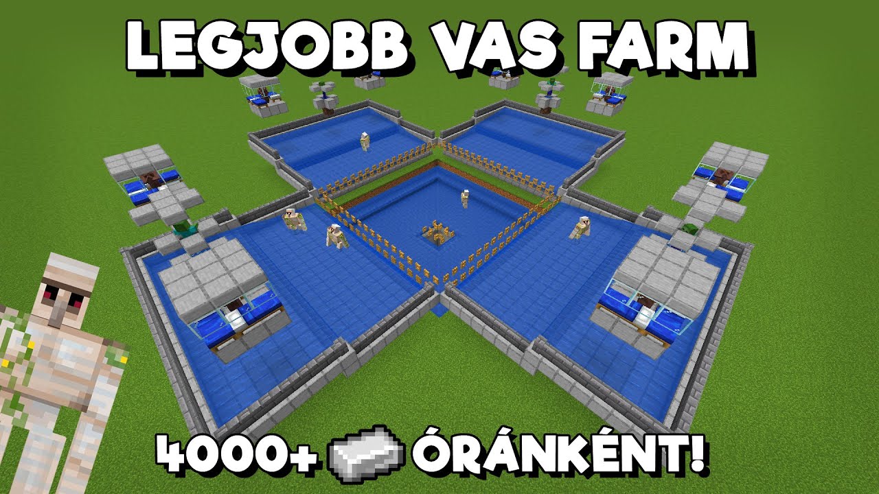 Legjobb Vas Farm - 4000+ vas óránként | Minecraft Tutorial Magyarul | 1 ...
