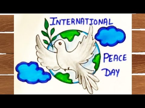 World Peace Day Drawing / Peace Day Poster Drawing Easy / World Peace ...