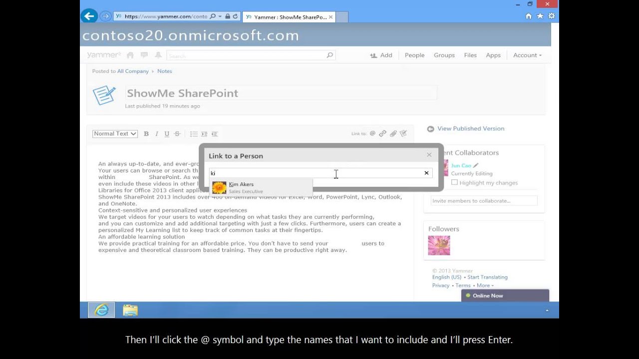 How to Link a Person, URL, or File into a Note - YouTube