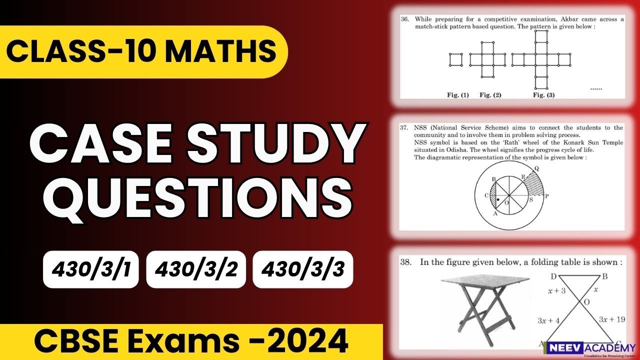 Case study Questions Class 10 Maths Basic cbse board 2024 | PC - 430/3/1, 430/3/2, 430/3/3 ...