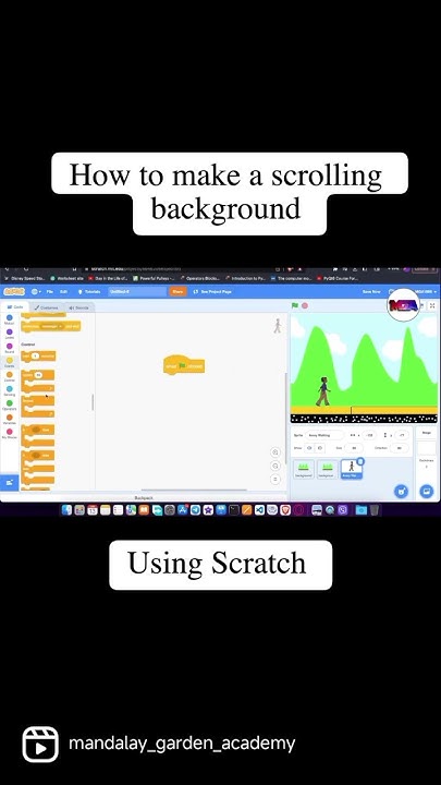 This video is about how to make a scrolling background using Scratch ...
