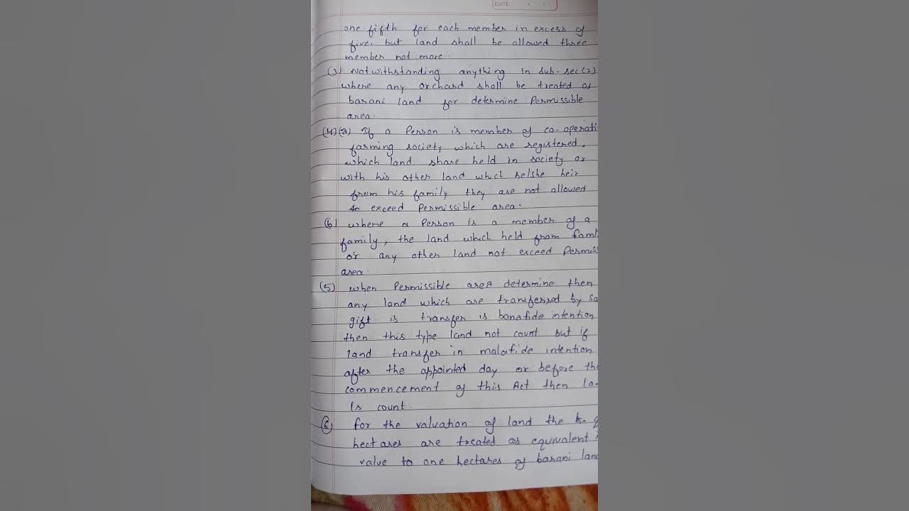 Punjab land reform act 1972 - YouTube