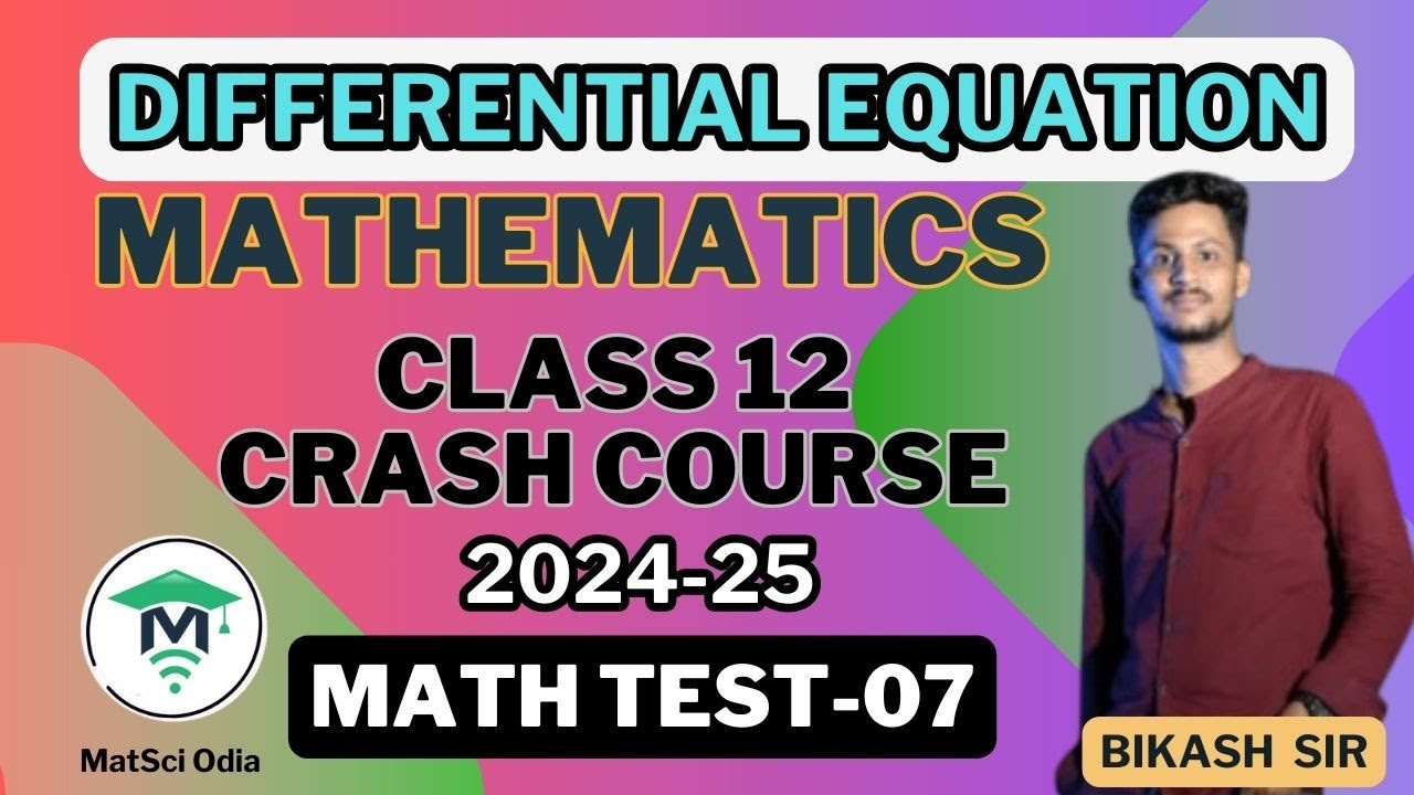 Crash Course Analysis I Math Test-7 I Differential equation - YouTube