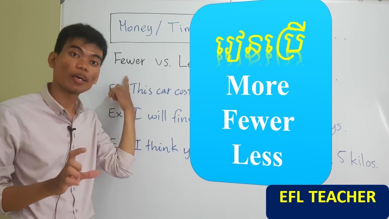 Learn English: How to use More | Fewer | Less រៀនភាសាអង់គ្លេស ២០២០ ...
