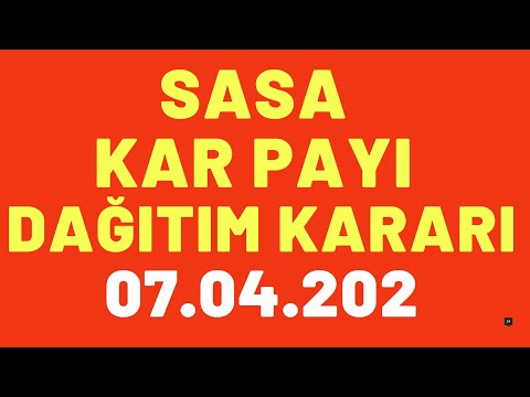 SASA KAR PAYI DAĞITIM KARARI #SASA #sasa POLYESTER HİSSE sasa HİSSE   SASA hisse analizi analiz